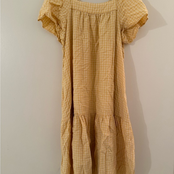 Uniqlo | Dresses | Uniqlo Kids Yellow Gingham Dress | Poshmark